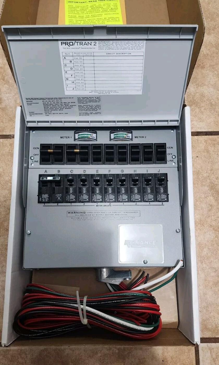 Reliance A510C 120/240-Volt 50-Amp 10-Circuit Pro/Tran 2 Transfer Switch 815181012236 | eBay