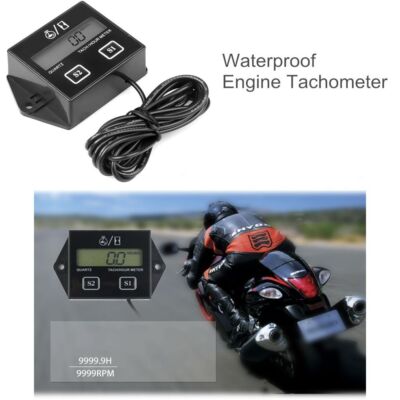 LCD Display Engine RPM Meter Tachometer Gauge Engine Tach Hour Meter ...