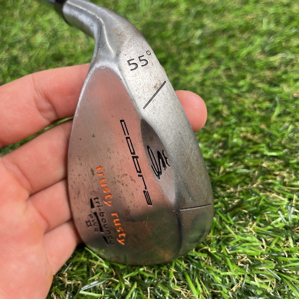 Cobra Big Trusty Rusty Tri Bounce PWR Wedge 55* LH Steel Shaft R200 36 ...