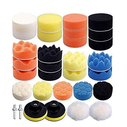 31 PCS 3 Inch Buffing Sponge Pads and Polishing Pads kit, Car Polishing ...
