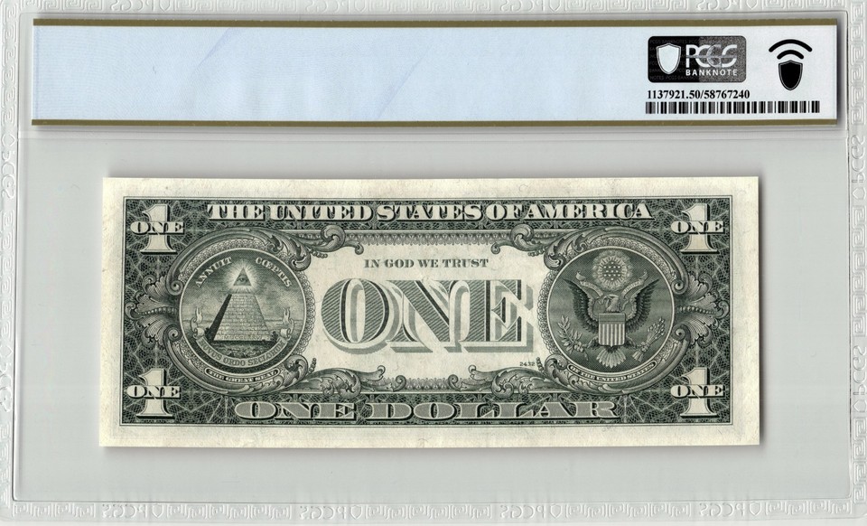 1977 $1 FRN Fancy Serial Number Solid 1's PMG 50 | eBay