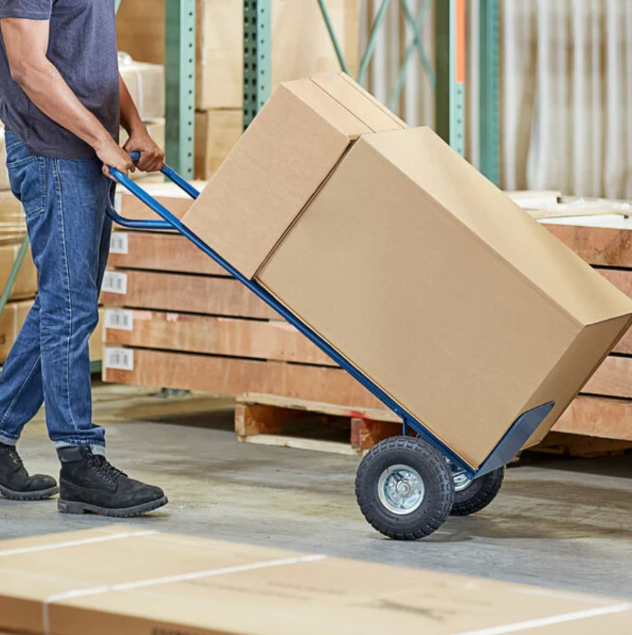 2 Wheel Hand Truck 600 lb. Capacity with Pneumatic Wheel Heavy Duty ...