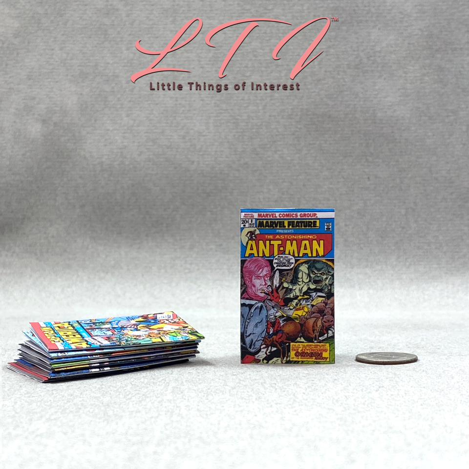 1:6 Scale MARVEL COMIC Books 8 Pc Miniature Playscale Readable ...