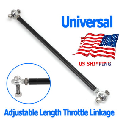 Universal Adjustable Length Throttle Linkage Rod Ends Kit - Up to 11-3/ ...