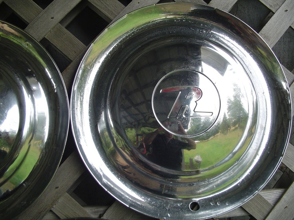 1954 54 NASH RAMBLER 15 IN. HUBCAPS WHEEL COVERS CENTER CAPS ANTIQUE ...