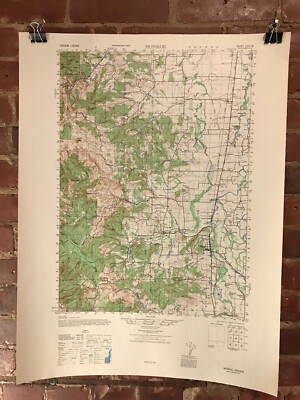 Monroe Oregon 1947 Map Vintage Original Large USGS Topographic Army Map ...