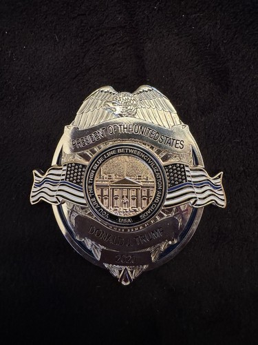 Donald Trump Commemorative Inauguration 2020 3" POLICE BLUE LINE METAL ...