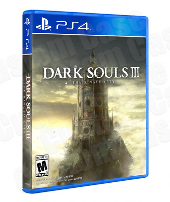Dark Souls 3 III: The Ringed City - PS4 (CUSTOM REPLACEMENT CASES) Read ...