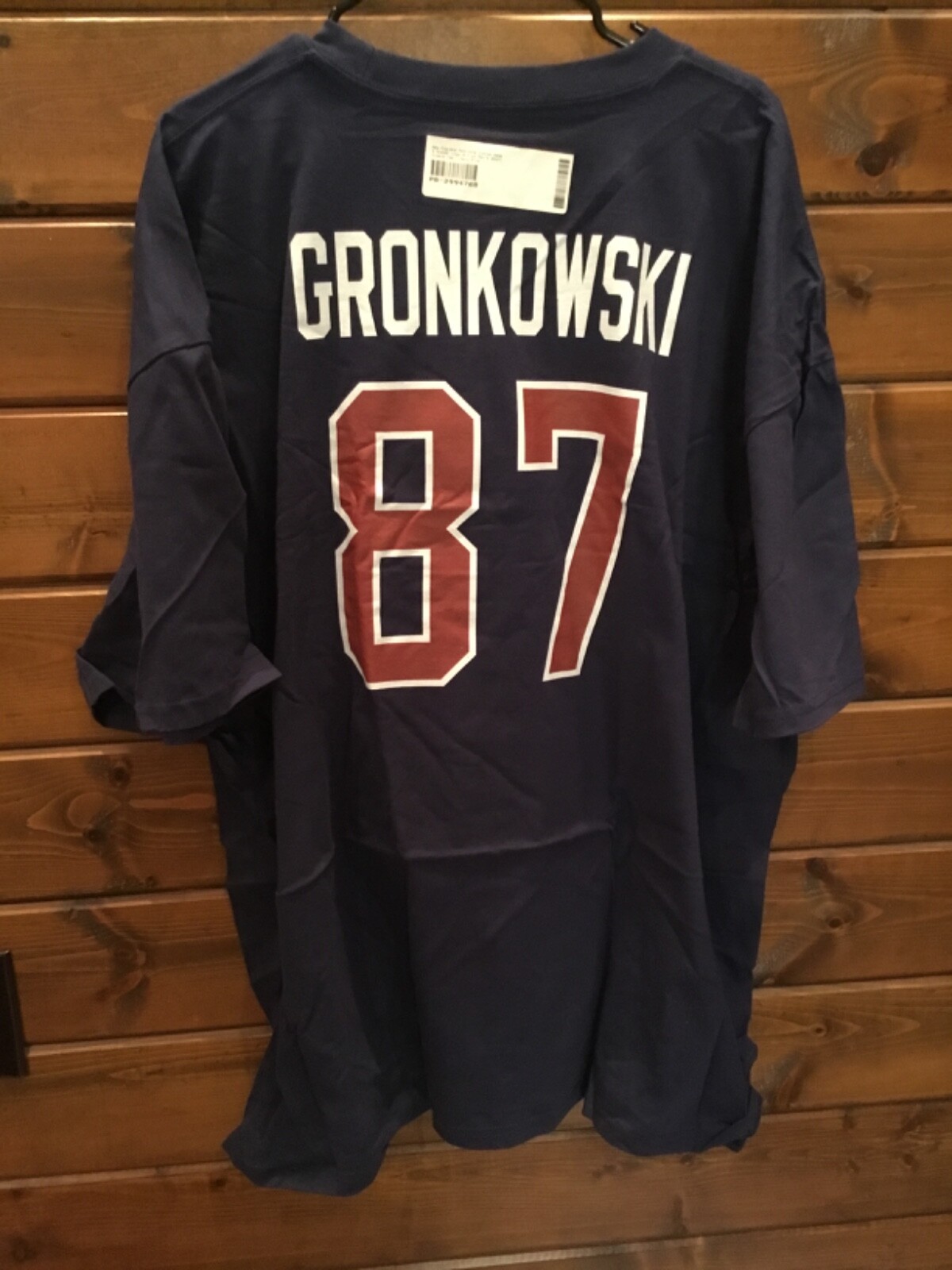 Rob Gronkowski #87 New England Patriots Logo NFL Pro Line Navy T-Shirt ...