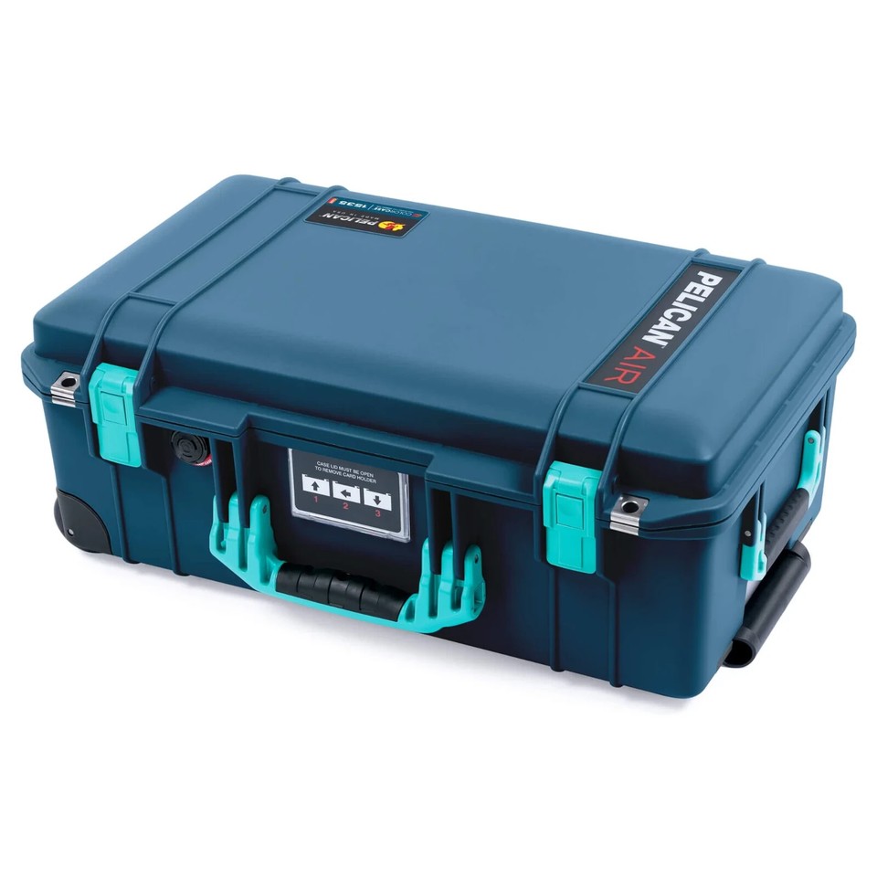 Deep Pacific Blue & Teal Pelican 1535 Air case. Empty. Comes with mesh ...