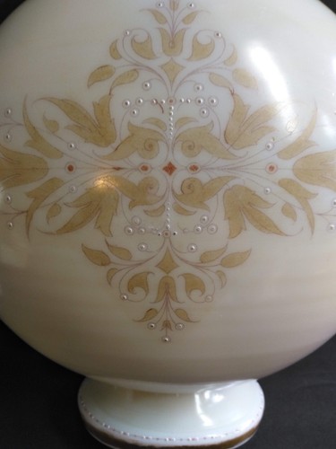 Rare Pair of Antique Josef Ahne Opaline Glass Vases - Signed, 8.5 ...