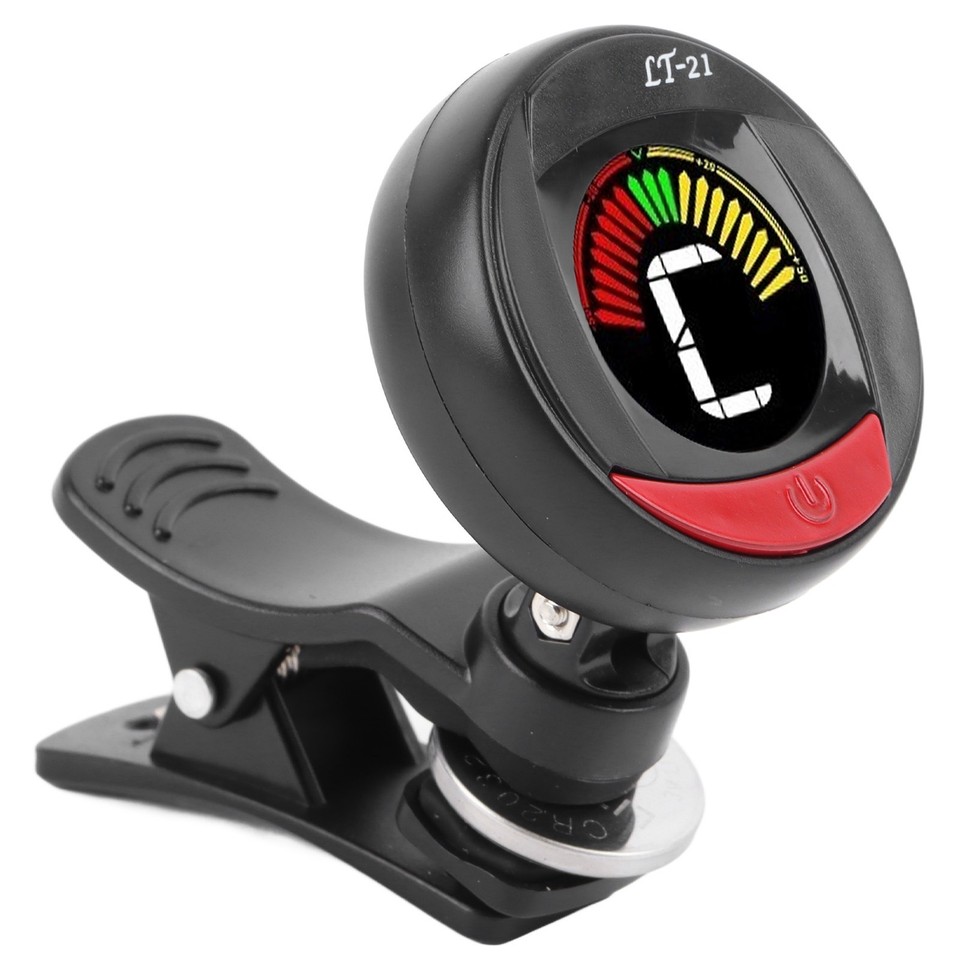 Guitar Tuner Black Digital Electronic Clip On Guitar Tuner With Display ...