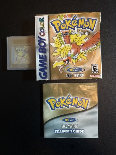 Pokemon Gold Nintendo Gameboy Color GBC CIB Boxed w Manual - Tested ...