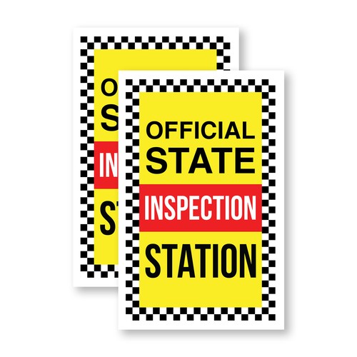 Official State Inspection Heavy Duty A-Frame Sidewalk Sign Vehicle ...