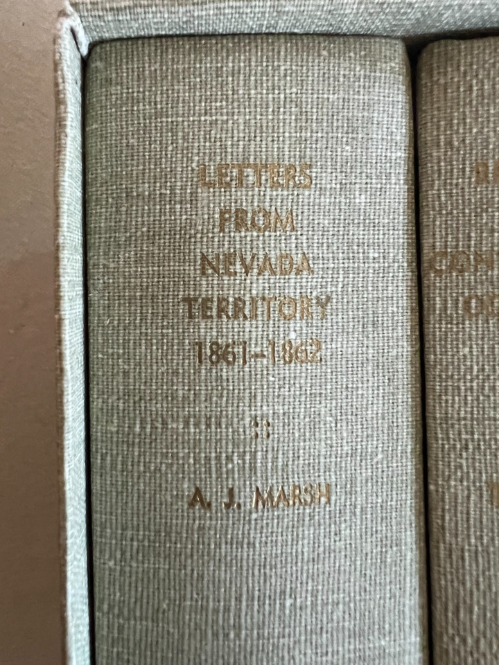 Letters from Nevada Territory/Reports of 1863 Constitutional Convention by Marsh | eBay
