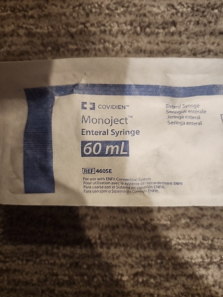 Bag Of 7 Each Monoject 60mL Enteral Syringe Sterile Expired 07-2025 ...