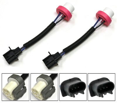 Conversion Wire 9008 H13 TO 9007 HB5 Two Harness Head Light Male Female ...