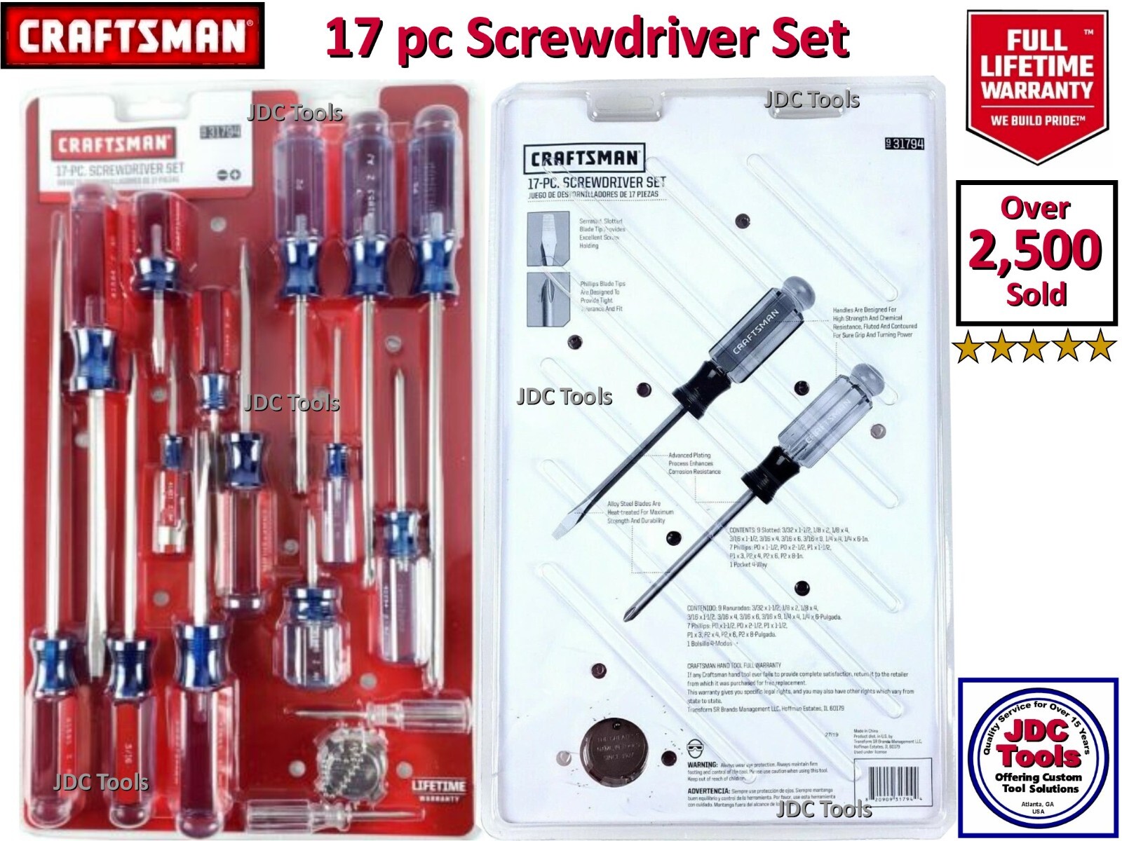 Craftsman 17 pc piece Screwdriver Set 31794 | eBay