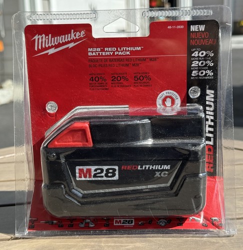NEW Milwaukee 48-11-2830 M28 28-Volt REDLITHIUM XC On-Board Fuel Guage ...