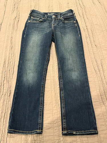 Women's SILVER Suki Mid Capri Super Stretch Jeans Size 25 x 24" inseam ...