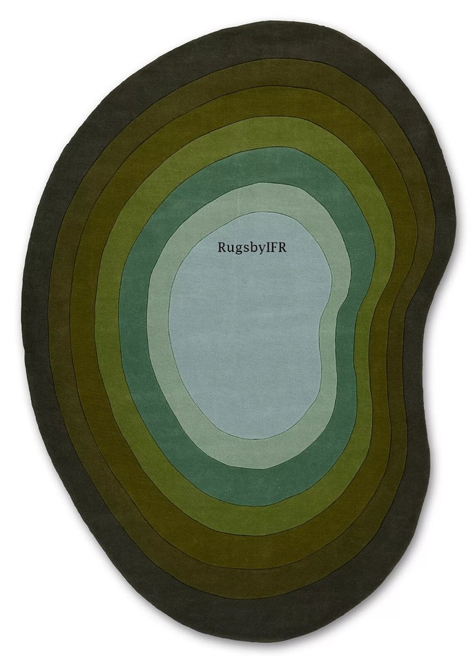 Hand Tufted Modern Designer Kidney Shape Rug Handmade Rugs for Living ...
