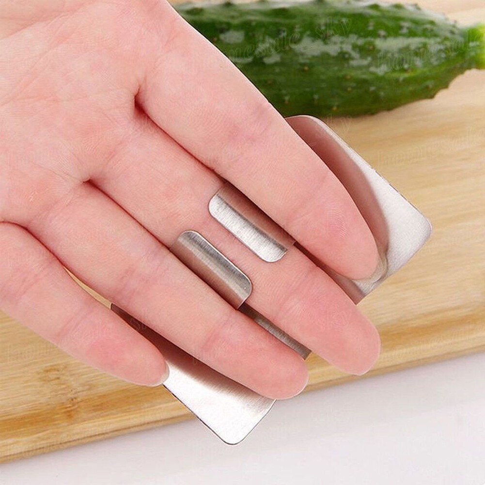 Kitchen Finger Hand Protector Guard Stainless Steel Chop Slice Shield ...