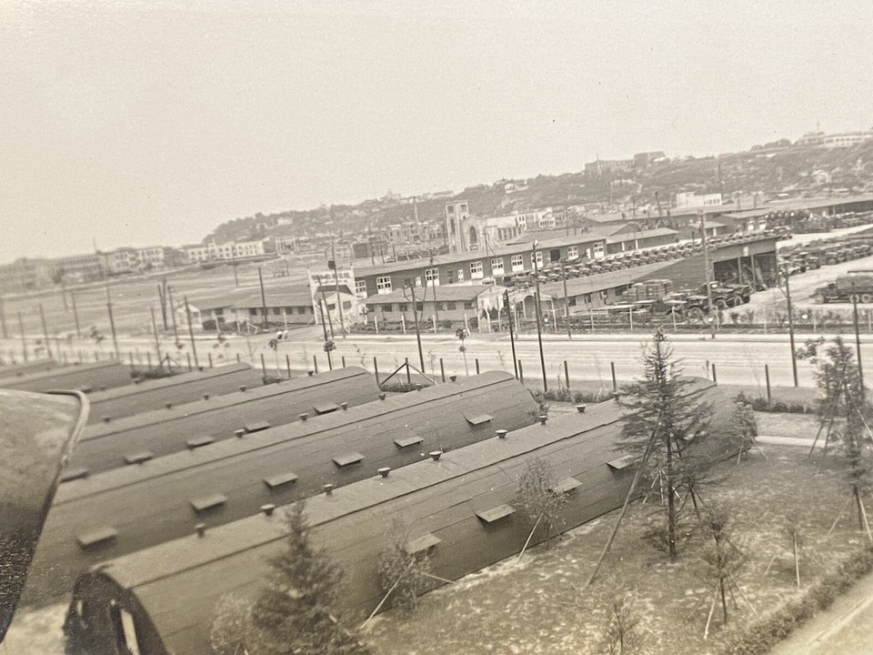 Barracks & Base Scene Post WWII Occupied Japan Snapshot Photo Camp Zama ...