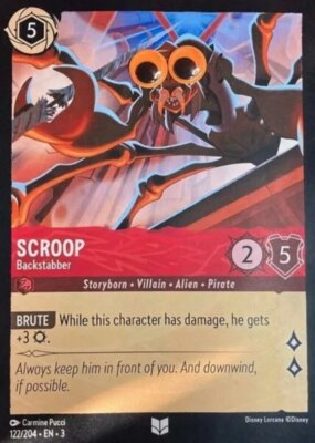 Disney's Lorcana: Scroop - Backstabber - 122/204 - Uncommon [Mint/NM ...