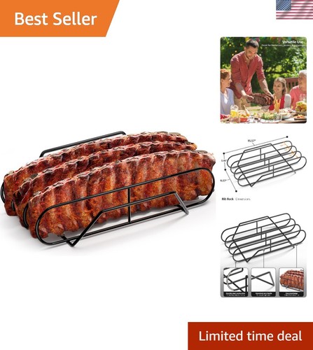 Porcelain Coated Steel Rib Rack – Ultimate Non-Stick Grill Accessory ...