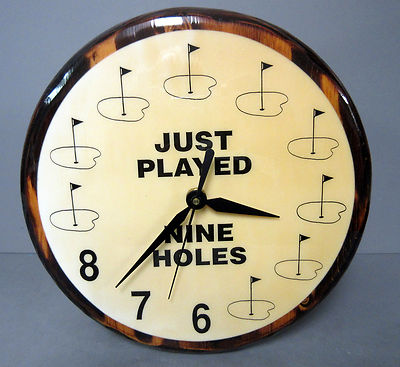 New Just Played 9 Holes Funny Round Golf Wall Clock Golfer Unique ...