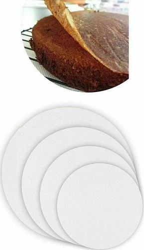 50 X Non stick round Grease proof Circles Baking Parchment Paper Cake ...