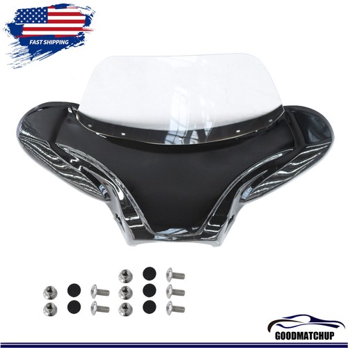 Universal Motorcycle Fairing Batwing Fairing Windshield w/Bracket For ...