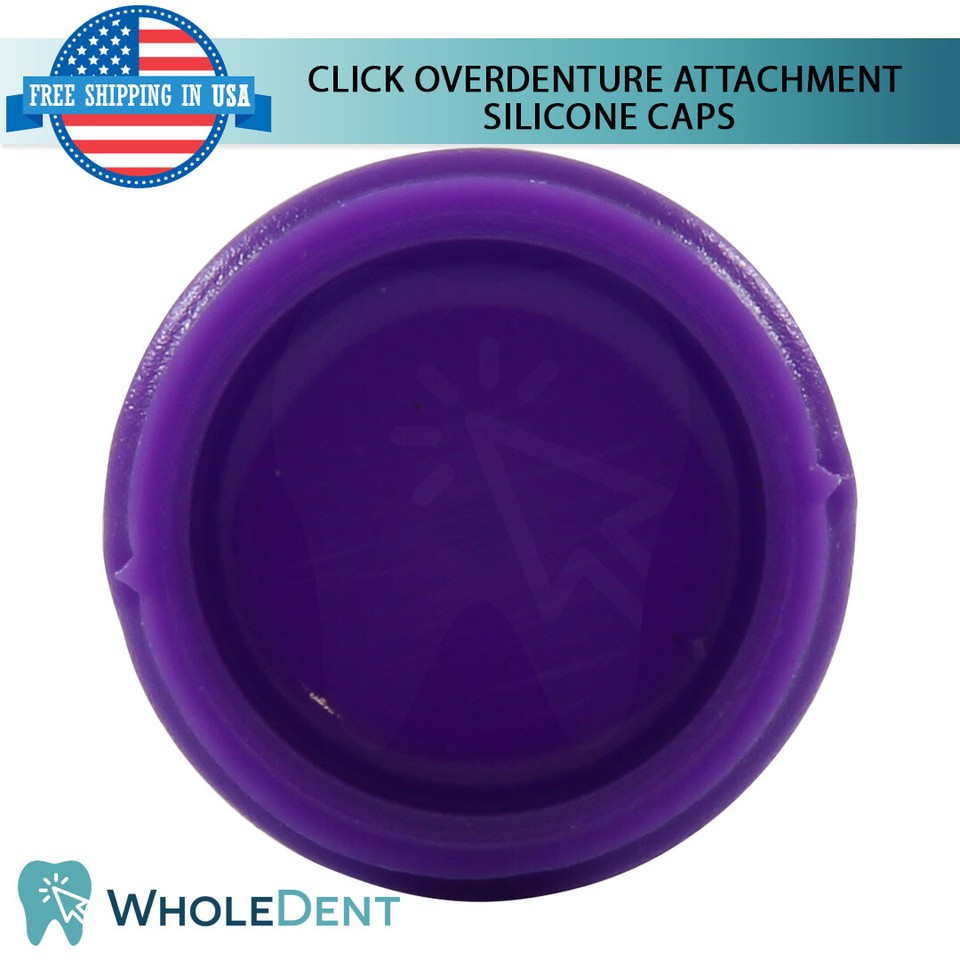 10x Strong Silicone Cap Click Overdenture Attachment Abutment Dental | eBay