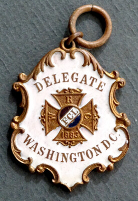 1800s Antique GAR WOMENS RELIEF CORPS Civil War WATCH FOB Pendant ...