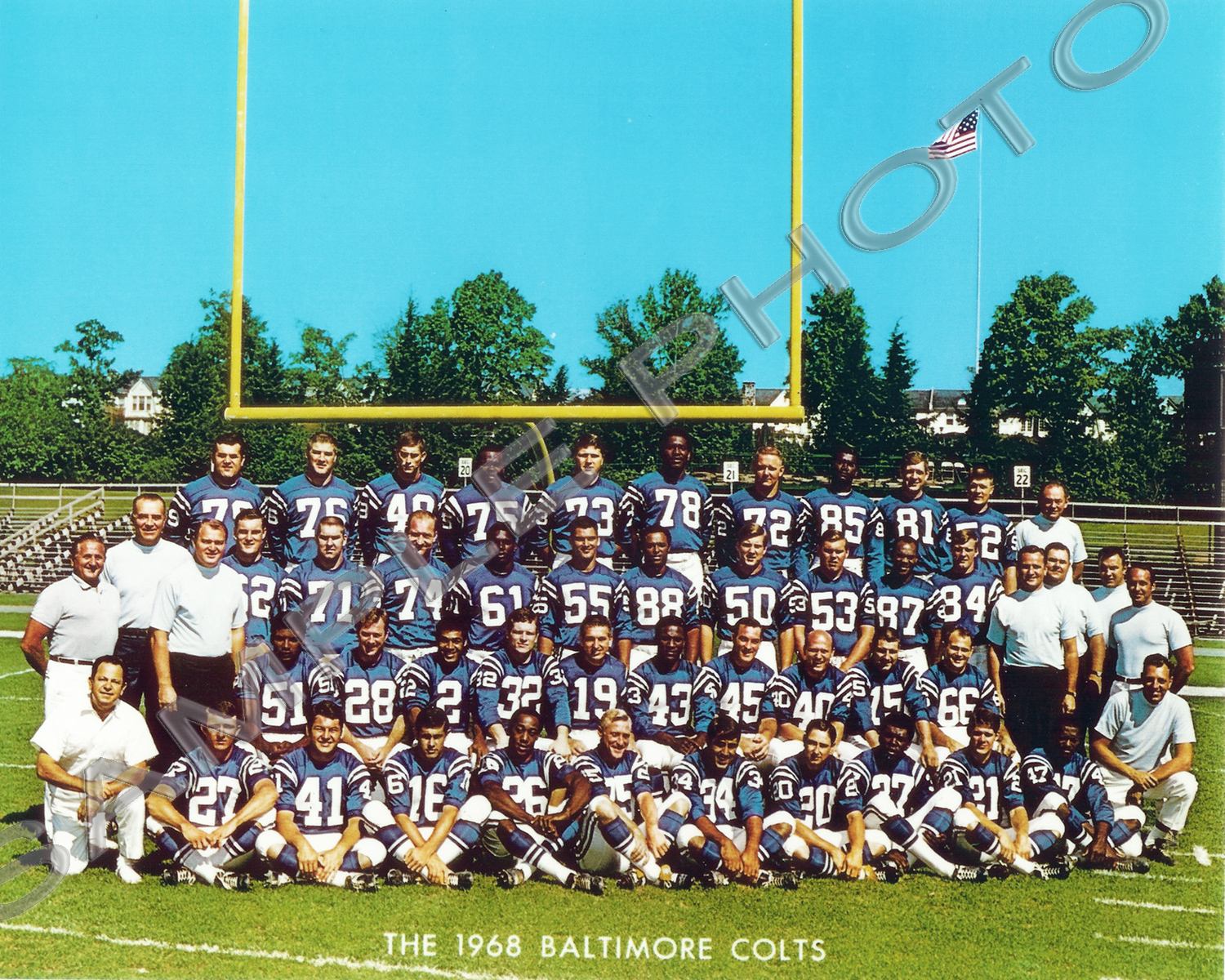 1968 BALTIMORE COLTS 8x10 TEAM PHOTO MORRALL UNITAS MATTE MACKEY TIMMY ...