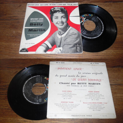 BETTY MARTIN - Impatient Lover Rare ORG French EP Jazz Easy Listening ...