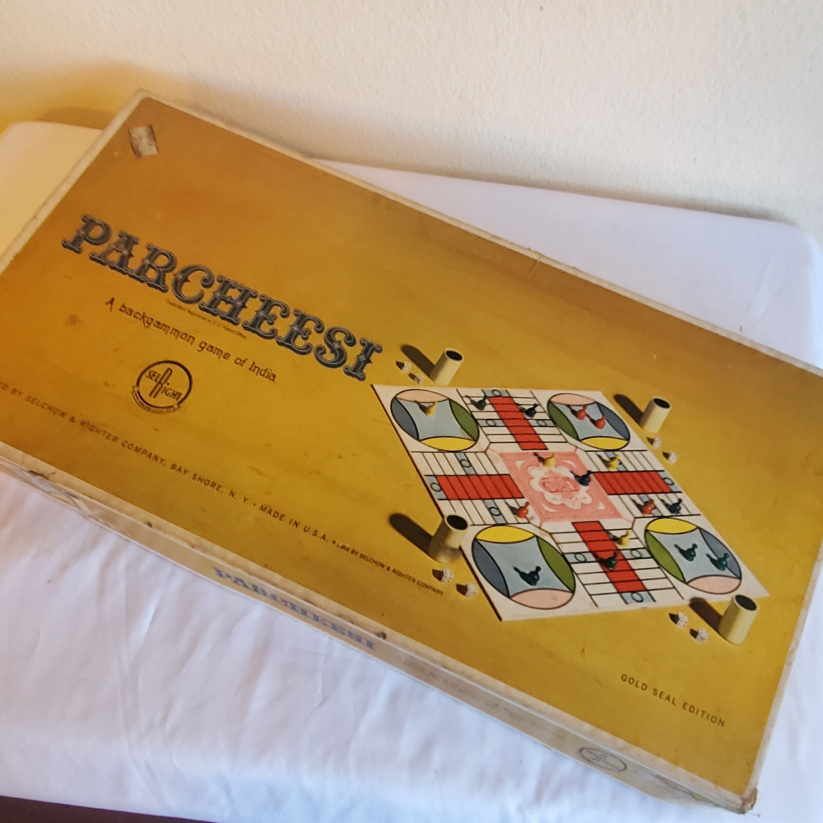 Parcheesi Board Game Royal Game of India 100% Complete Vintage 1964 VGC ...