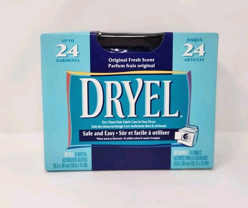 DRYEL Original Fresh Scent Dry Clean Dryer Activated Cloths New Sealed ...