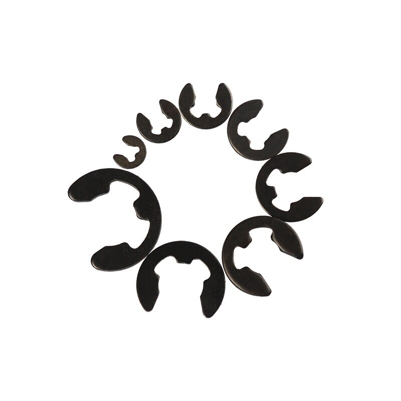 1000pcs E-clips Ring Snap Retaining Circlip Kit Black Carbon Steel M1.2 ...