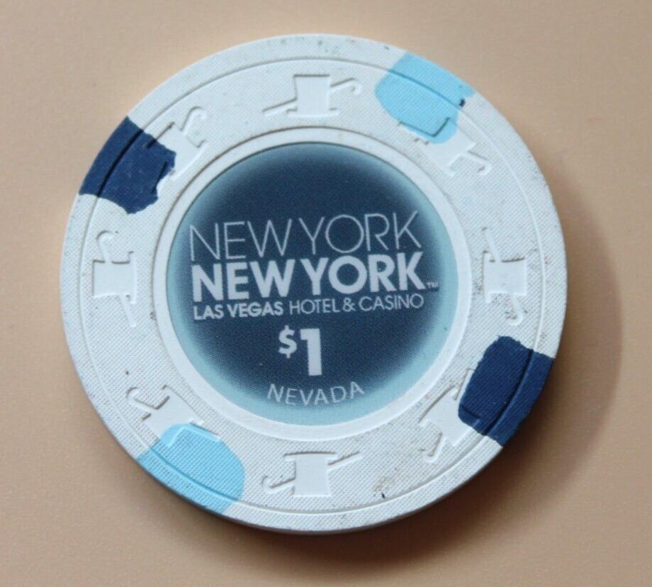 New York New York Las Vegas $1 Gaming Chip (Used) White -Poker ...