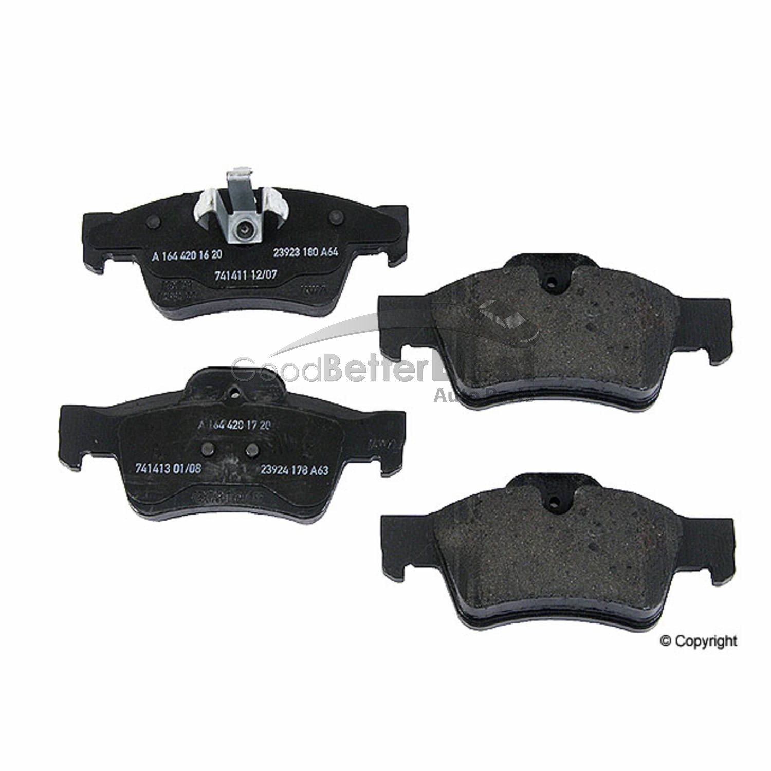 New Genuine Disc Brake Pad Set Rear 1644202720 1644201520 for Mercedes ...