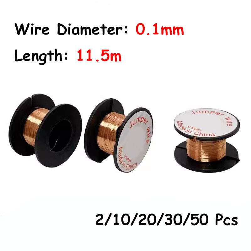 0.1mm Enameled Wire Copper Winding Wire Enamelled Repair Wire Length 11 ...