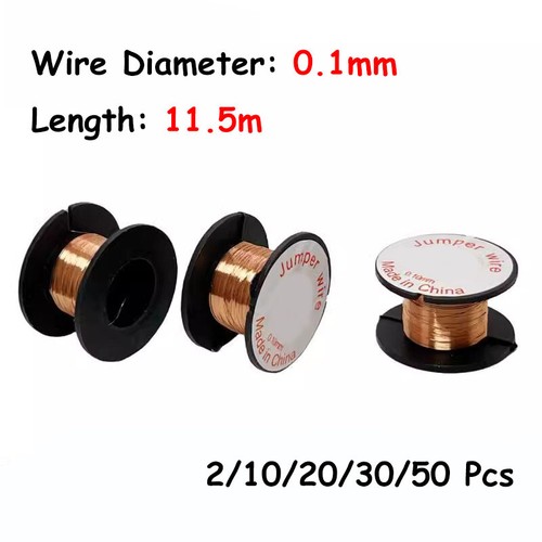 0.1mm Enameled Wire Copper Winding Wire Enamelled Repair Wire Length 11 ...