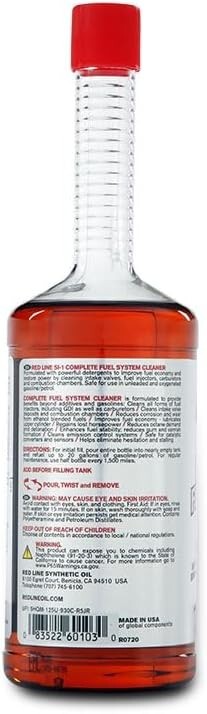 Red Line SI-1 Complete Fuel System Cleaner Additive Lubricant (15-Ounce ...