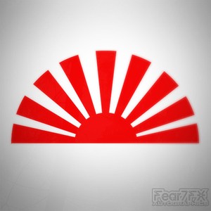 2x JDM Sun Japan Sunrise Car Van Window Bumper Decal Sticker Euro Drift ...