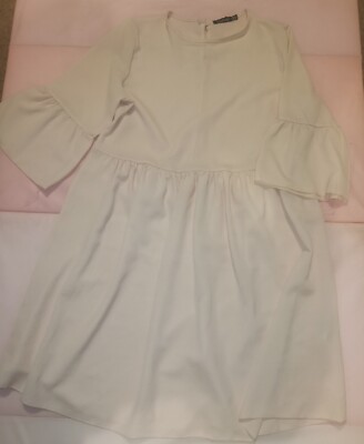 Boohoo peach floaty summer tunic Top size 8 | eBay UK