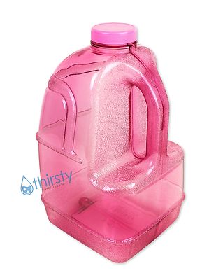 Pink 1 Gallon Plastic Water Bottle BPA Free Jug Container Canteen Eco ...