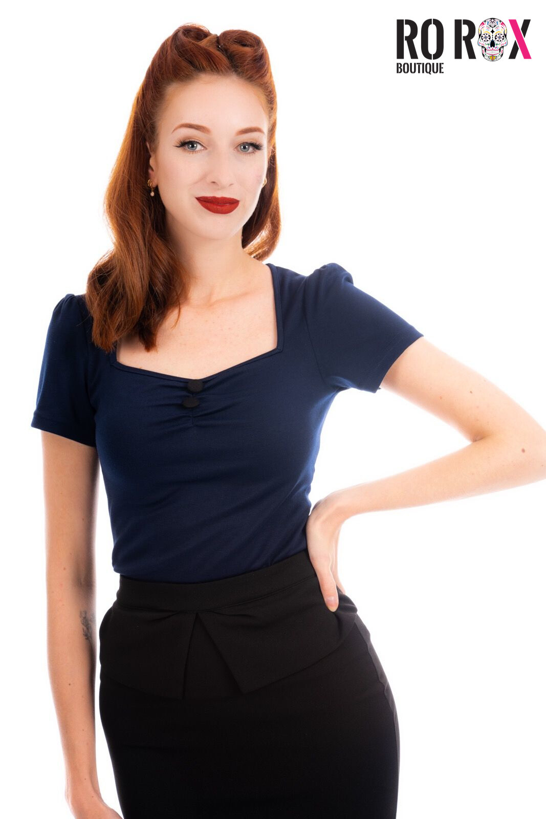 Ro Rox Doris Blouse Sweetheart Pinup 1950's Retro Vintage Rockabilly ...