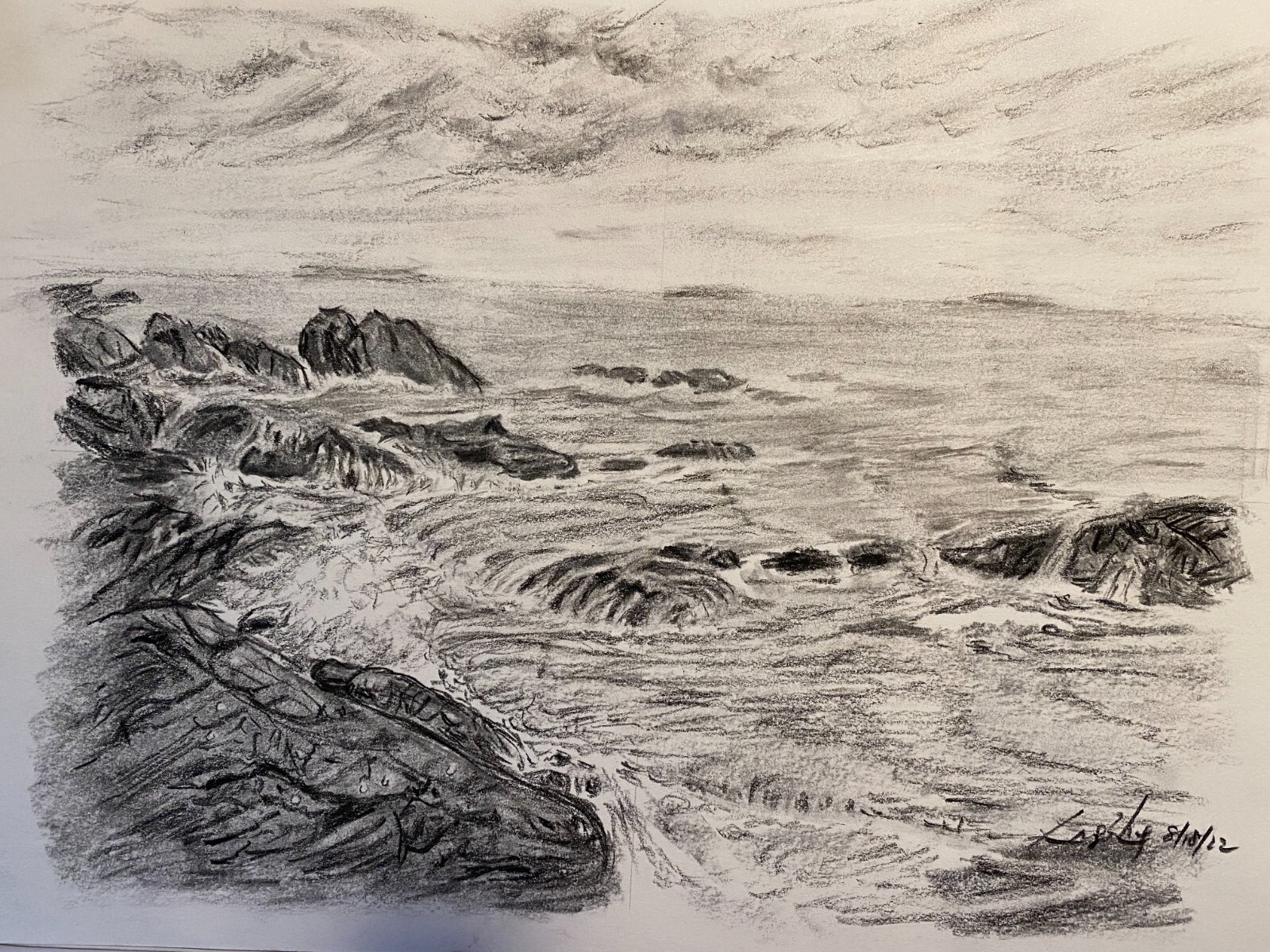 Ocean Pencil Sketch