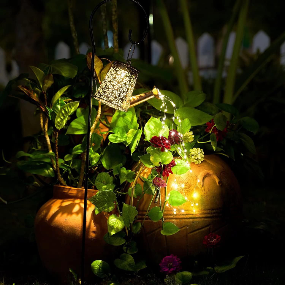 Solar Garden Watering Can Lights,Solar Waterfall Lights with Cascading ...